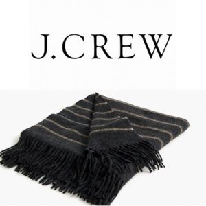 J. Crew | Bedding | J Crew 0 Cashmere Striped Throw Blanket Gray | Poshmark